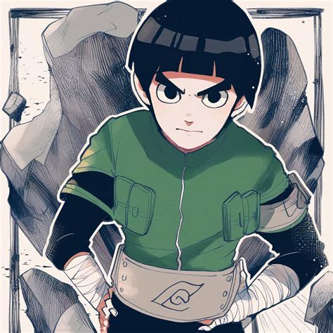 Rock Lee Naruto Series 1boy Black Eyes Thick Eyebrows Black Hair