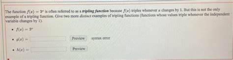 Solved The Function Fx 3 Is Often Referred To As A