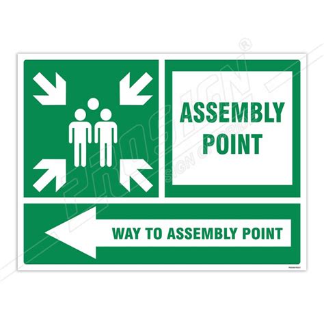 Way To Assembly Point Sign Protector Firesafety