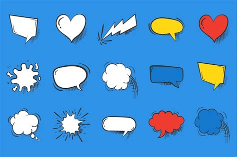 만화 연설 거품 무료 벡터