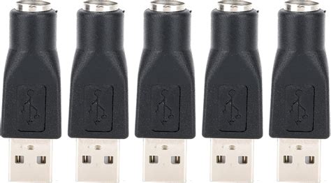 Pusokei 5pcs Usb Male To Ps2 Female Adapter Converter For