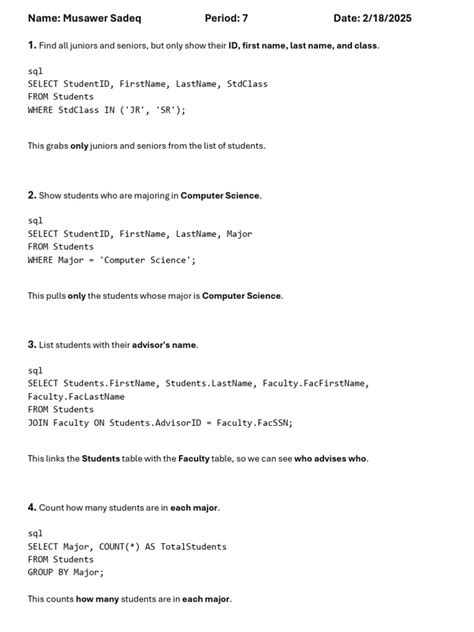 Query Formulation With Sql Musawer Sadeq Pdf