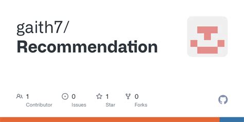 GitHub Gaith Recommendation