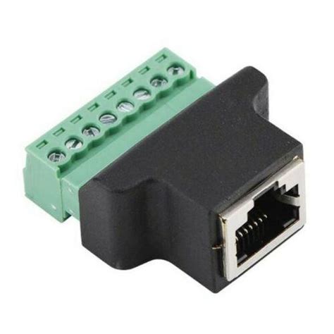 Rj45 Female Connector Breakout Adapter Cctv