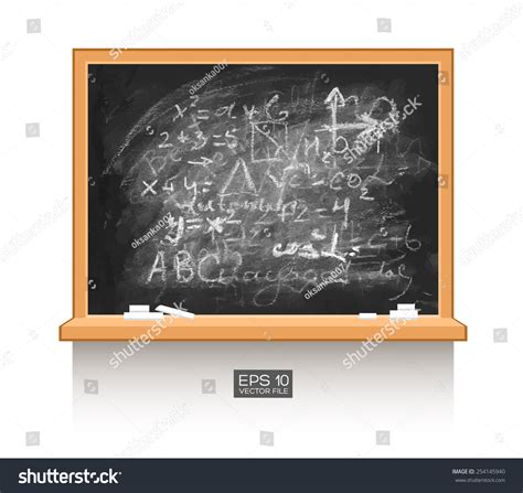 Chalkboard Isolated On White Wall Mathematical Stock Vector Royalty Free Shutterstock