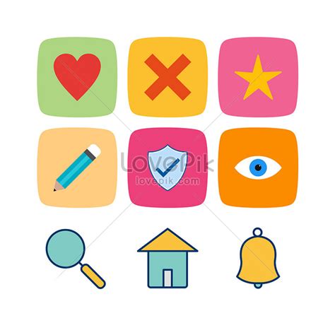 9 기본 Ui 아이콘 일러스트 무료 다운로드 Lovepik