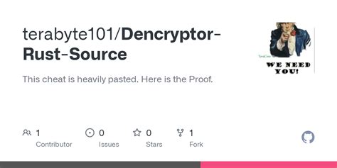GitHub Terabyte Dencryptor Rust Source This Cheat Is Heavily Pasted Here Is The Proof