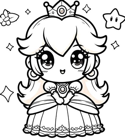 20 Princess Peach Coloring Pages Free Unique Printables In 2024