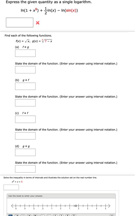 solved express the given quantity as a single logarithm