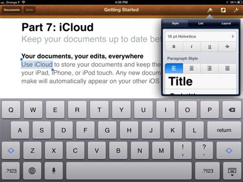 Editing Word Documents On An IPad