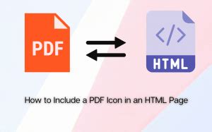 How To Include A PDF Icon In HTML Page NoCodePdf