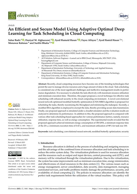 pdf an efficient and secure model using adaptive optimal deep