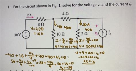 Solved For The Circuit Shown In Fig Solve For The Chegg