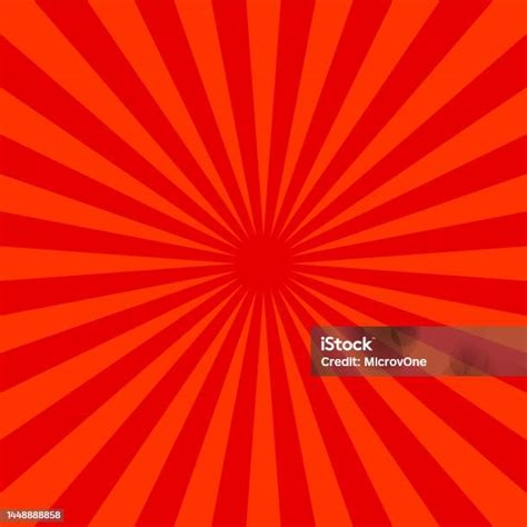 빨간색 버스트 배경입니다 레트로 추상 스트라이프 디자인 벡터 렌즈 플레어에 대한 스톡 벡터 아트 및 기타 이미지 렌즈 플레어 빨강 서커스 오락 행사 Istock