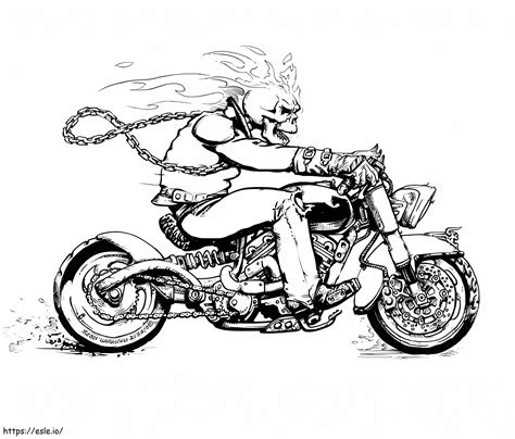 Ghost Rider Bike Coloring Pages