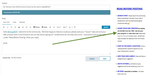 decision tree what format of excel can be used in rapidminer — altair