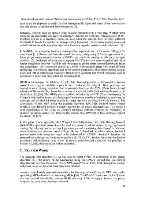Ws Olsr Multipoint Relay Selection In Vanet Networks Using A Wingsuit Flying Search Algorithm Pdf