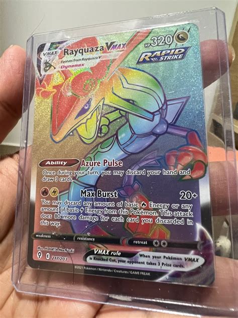 Rayquaza Vmax Secret Rare Hobbies Toys Toys Games On Carousell