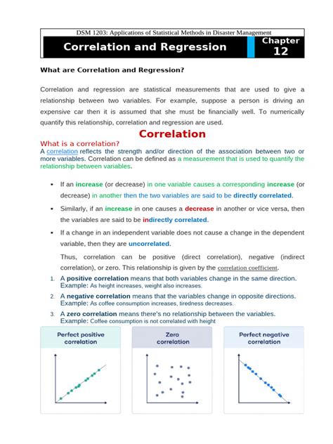 Correlation And Regression Pdf Linear Regression Regression Analysis
