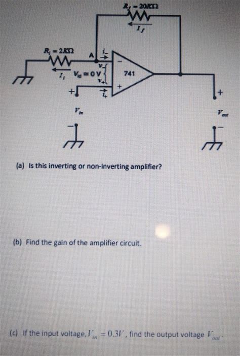 solved a is this inverting or non inverting amplifier b