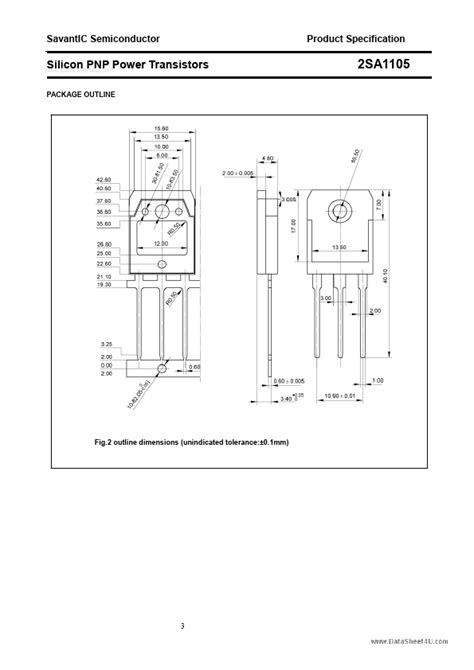 A1105 Silicon Pnp Power Transistor Savantic