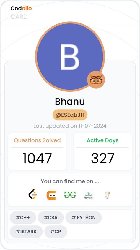 Bhanu On Linkedin Milestone Leetcode Codolio Codolio Leetcode