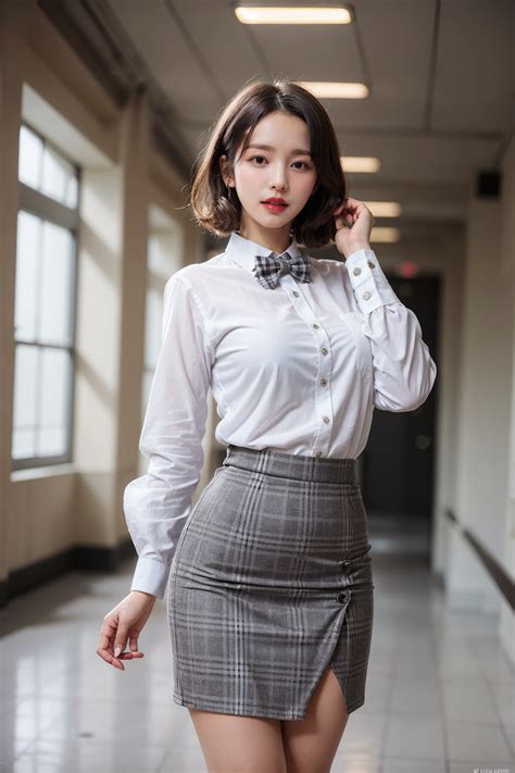 AI로 그린 교복입은 여고생 그리기 만들기