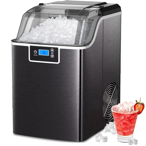 Nugget Ice Maker Countertop Crushed Chewable Ice Maker Machine With