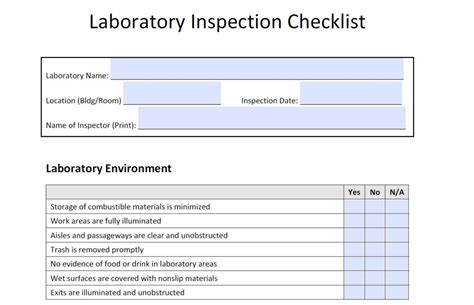 Laboratory Inspection Checklist Fume Hood Testers Catalog