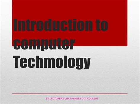 Lecture 1 Introduction To Computing Pptx