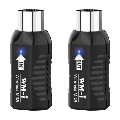 Wireless MIDI Adapter Rechargeable Audio Transmitter Receiver 2 4GHz Ultra Low Latency Built In