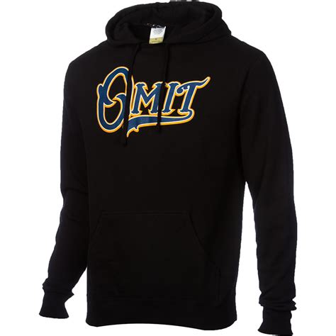 Omit Script Pullover Hoodie Mens Clothing