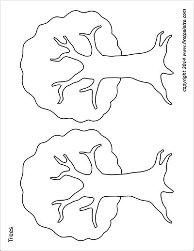 Printable Tree Template 2 Templates Printable Free Tree Printable