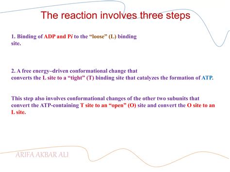 Binding Change Mechanism Of ATP SYNTHASE PPTX