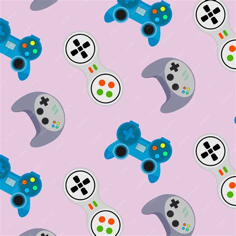 Premium Vector Seamless Pattern Video Game Gadget And Joypad