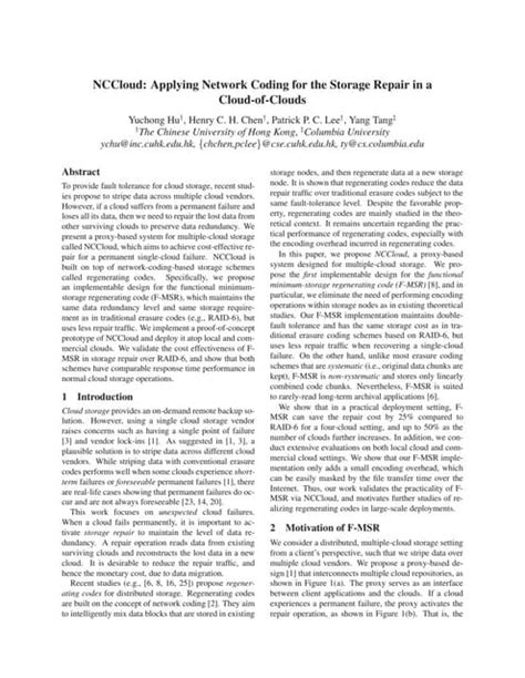 Ieeepro Techno Solutions Ieee Java Project Nc Cloud Applying Network