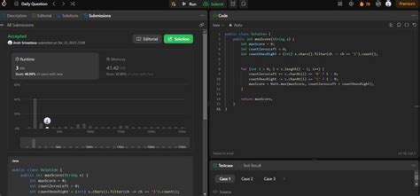 Conquered Leetcodes 1422 String Challenge Ansh Srivastava Posted