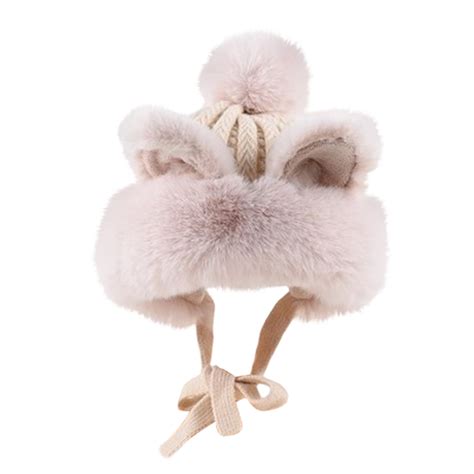 Ahtjrt Womens Crochet Hat Fashion Knitted Cat Ear Slouchy Pom Pom