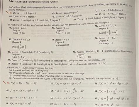 Solved CHAPTER Polynomial And Rational Functions In Chegg