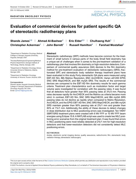 pdf evaluation of commercial devices for patient specific qa of