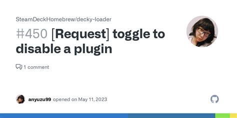 Request Toggle To Disable A Plugin Issue SteamDeckHomebrew Decky Loader GitHub