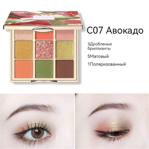 Характеристики Тени для век, карманные тени для глаз, палетка теней для ...