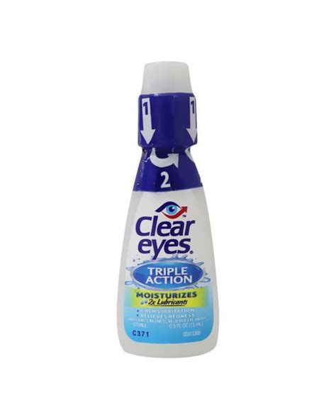 Clear Eyes Triple Action Reliever Eye Drops 15 Ml