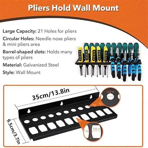 Wall Mount Hand Tool Holder Rail Rack Garage Workshop Hardware Tool