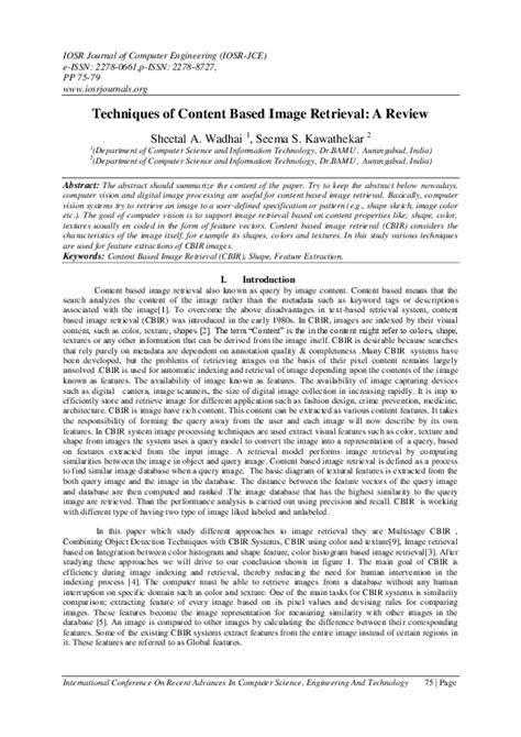 Pdf Techniques Of Content Based Image Retrieval A Review
