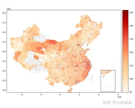 Python地图热力图可视化以中国各区县数字普惠金融发展水平为例 知乎