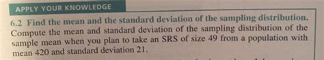 Solved Find The Mean And The Standard Deviation Of The Chegg