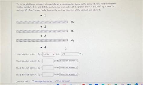 Solved Three Parallet Large Uniformly Charged Planes Are