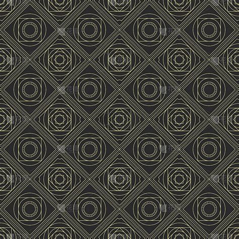 具有对称几何装饰的抽象无缝图案。