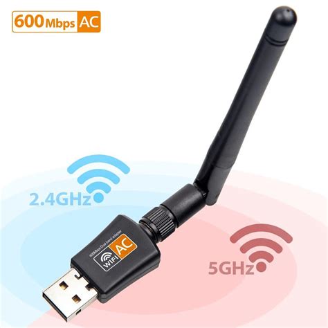 Dual Band AC600 600M 802 11ac Wireless USB Wifi Lan Dongle Adapter With Antenna Network For